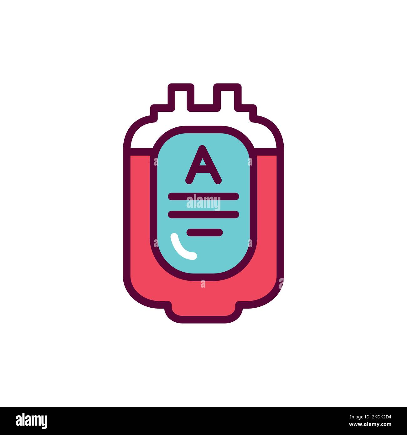 Donor blood type A line icon. Isolated vector element Stock Vector ...