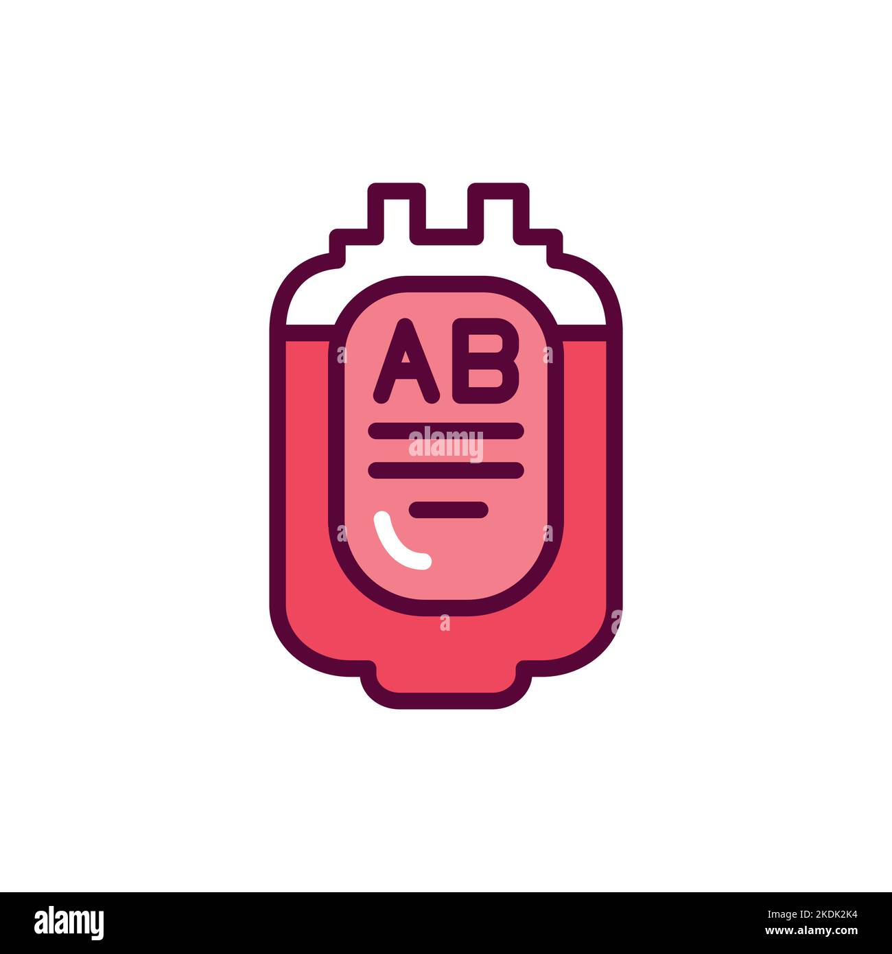 Donor blood type AB line icon. Isolated vector element Stock Vector ...