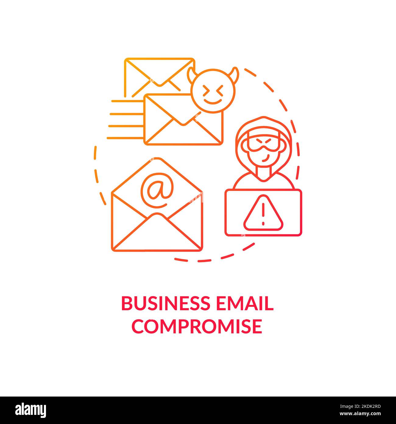 Business email compromise red gradient concept icon Stock Vector Image & Art - Alamy