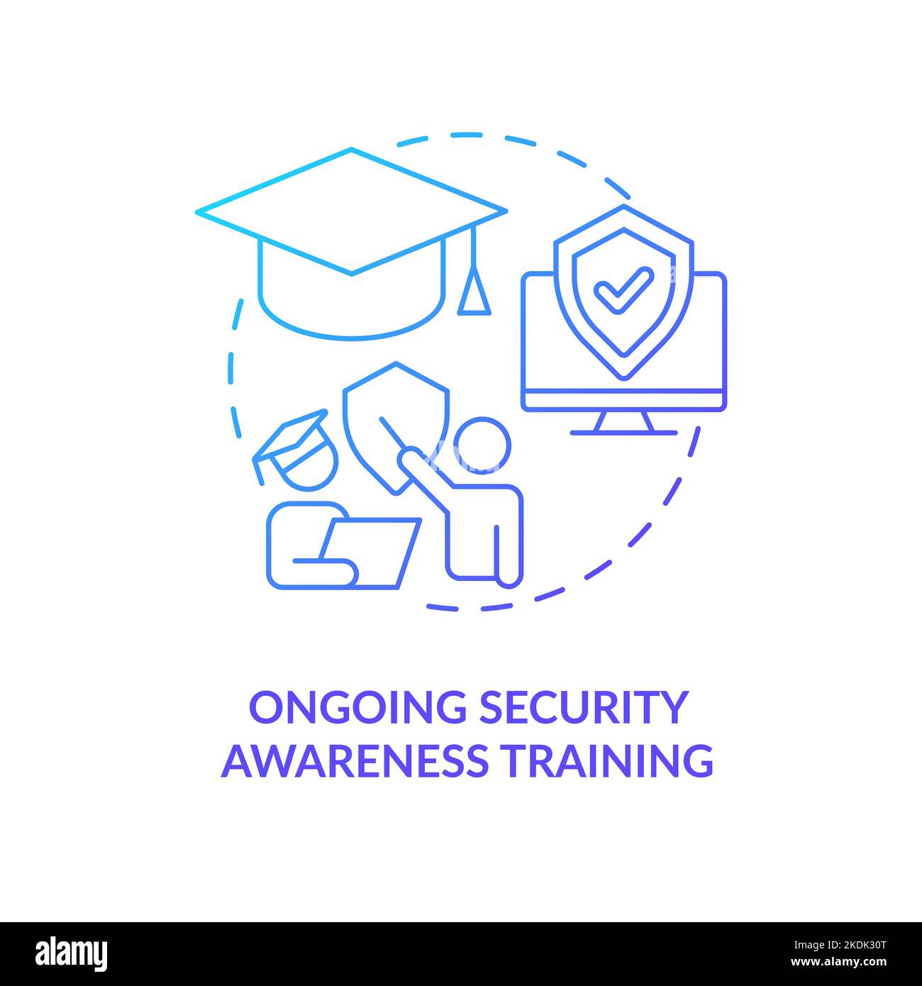 Ongoing security awareness training blue gradient concept icon Stock Vector Image & Art - Alamy