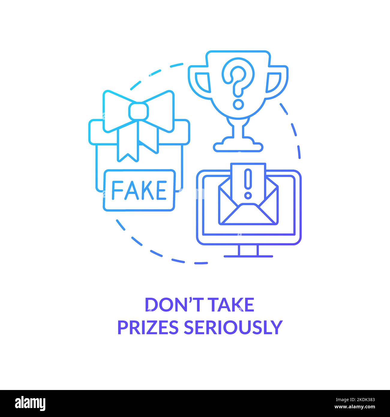 Do not take prizes seriously blue gradient concept icon Stock Vector Image & Art - Alamy