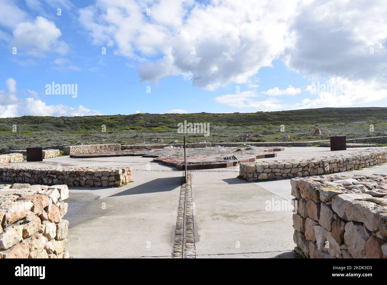 Map of Africa where the two oceans meet in Cape Agulhas Stock Photo - Alamy