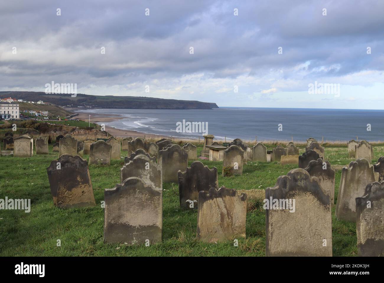 Beautiful Whitby Coastline and houses Stock Photo - Alamy