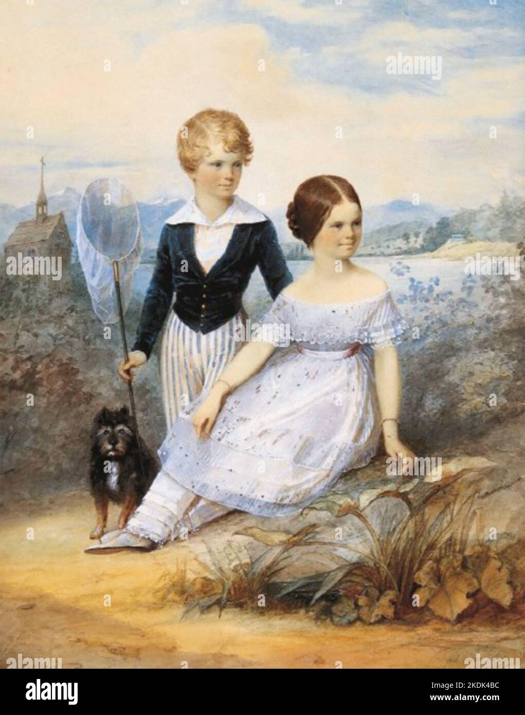 EMPRESS ELISABETH OF AUSTRIA (1837-1898) with her brother Karl Theodor ...