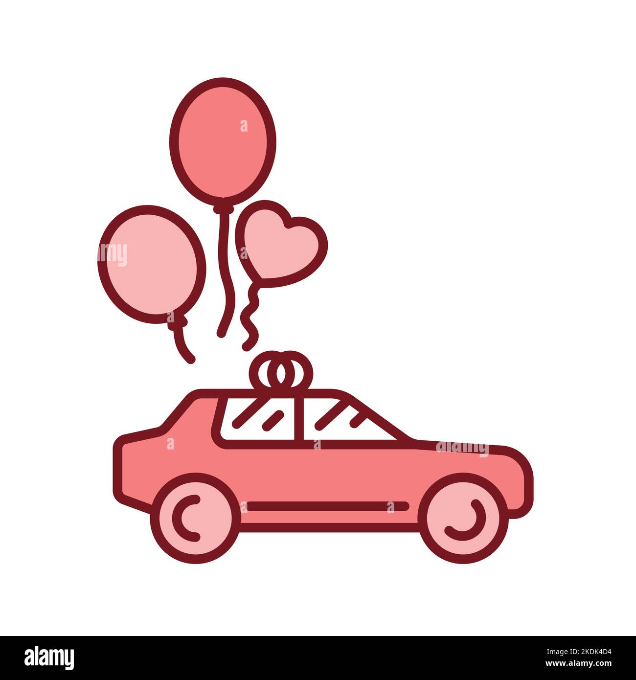 Just married balloons Stock Vector Images - Alamy