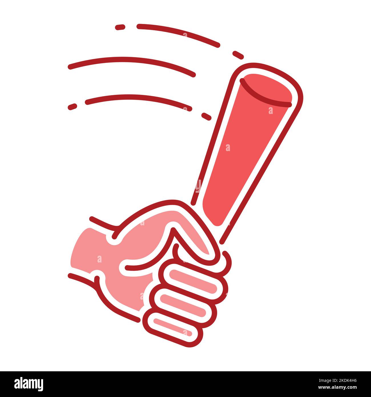 Physical bullying color line icon. Harassment, beat and violence Stock ...