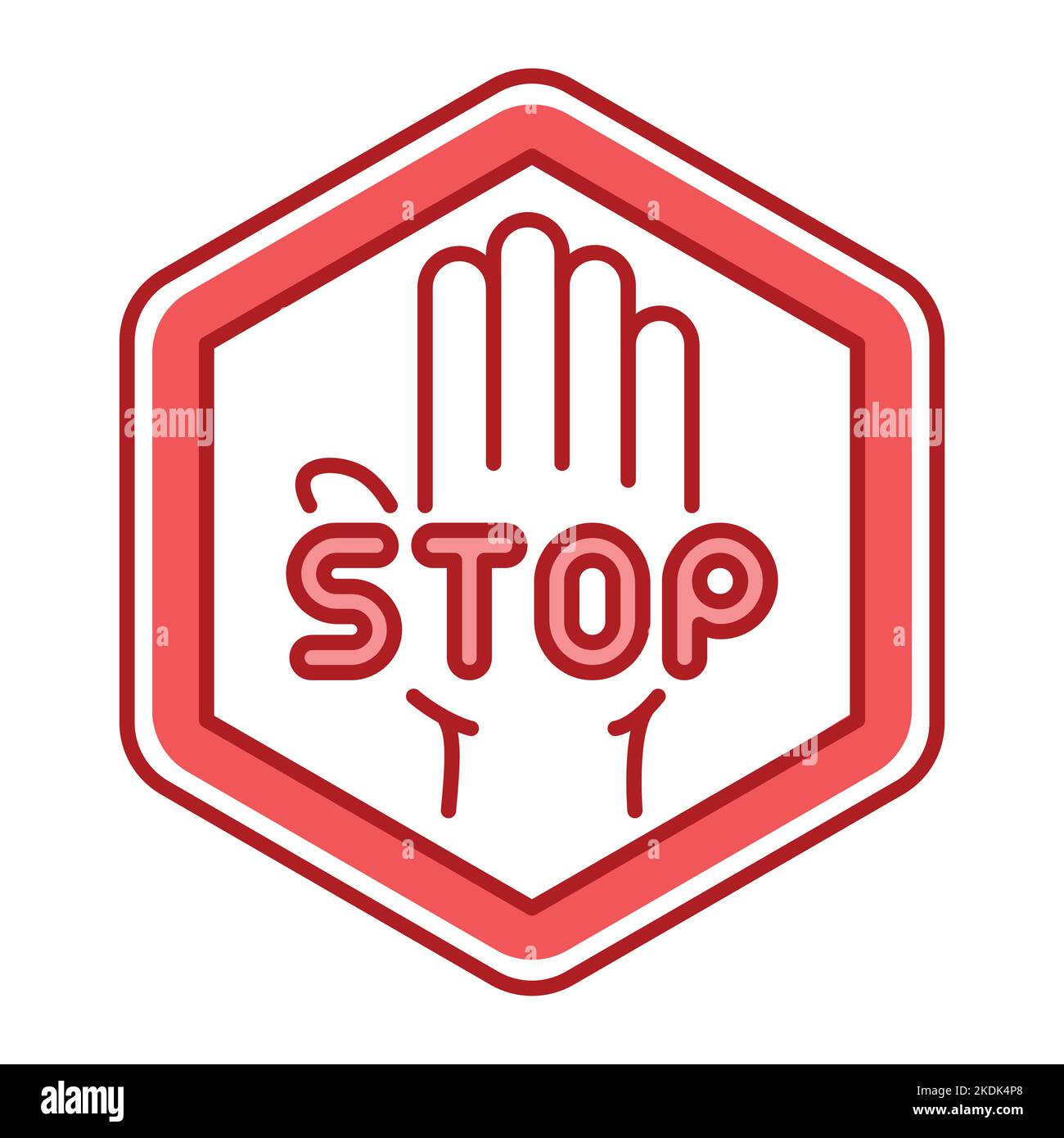 Stop violence color line icon. Protection of victims of bullying concept Stock Vector Image ...