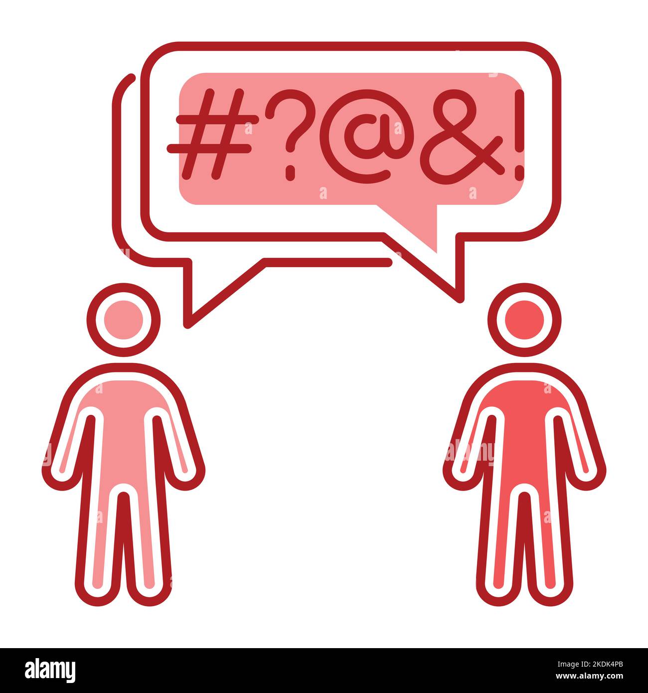 Verbal bullying color line icon. Harassment, social abuse Stock Vector ...