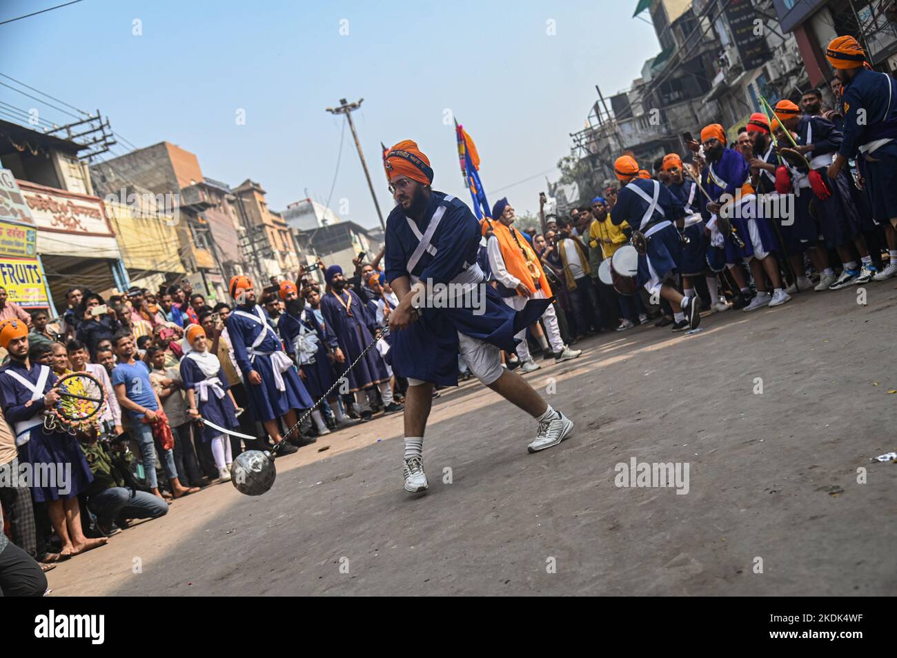 New Delhi, Delhi, India. 7th Nov, 2022. A Nihang Sikh display his ...
