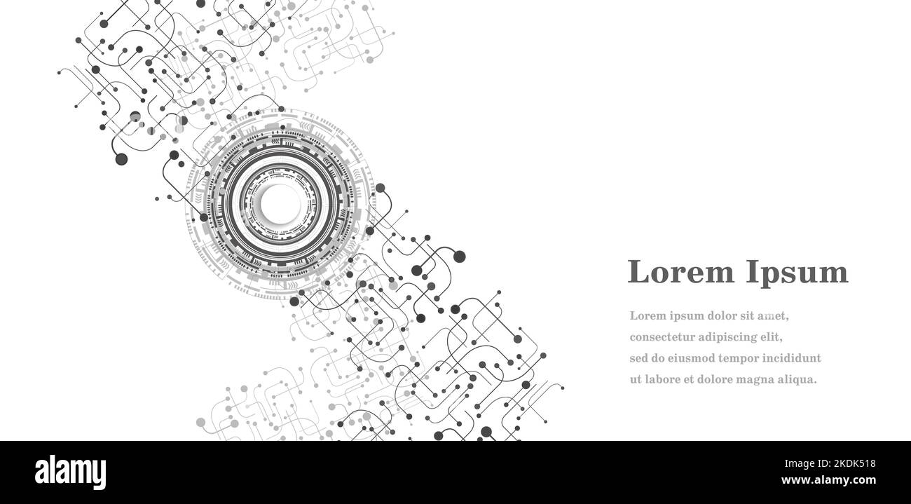 abstract black white round, ai artificial intelligence, geometric ...