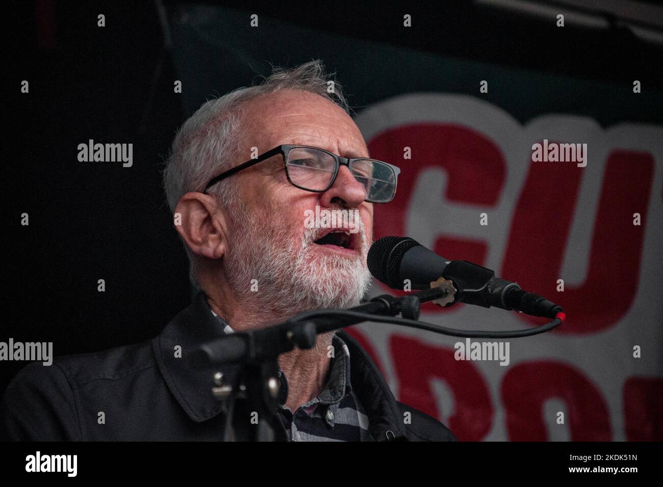 Jeremy Corbyn speaks in Trafalgar Square during People's Assembly ...
