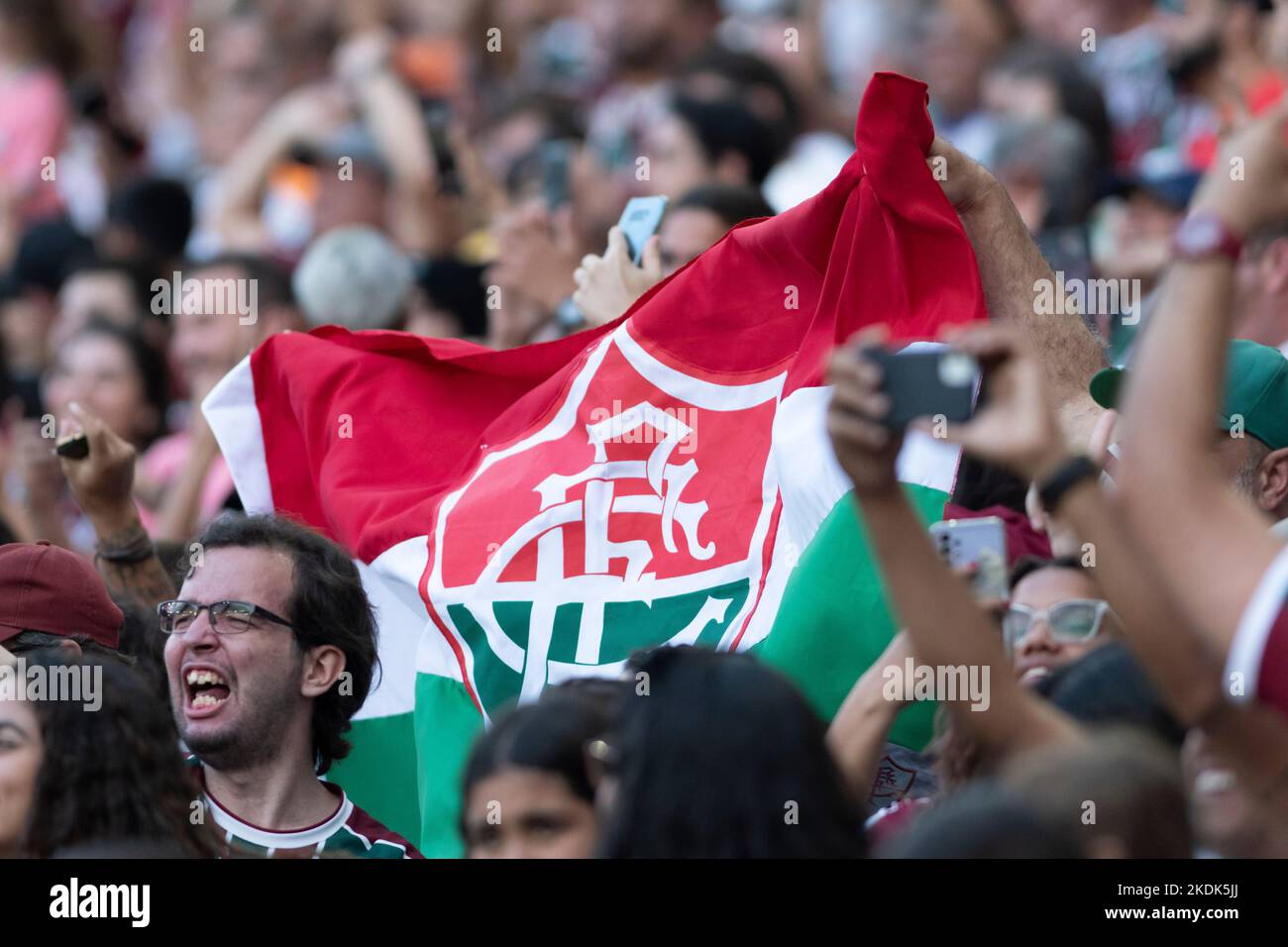 Rio, Brazil - november 02, 2022 - fans in match between Fluminense vs ...