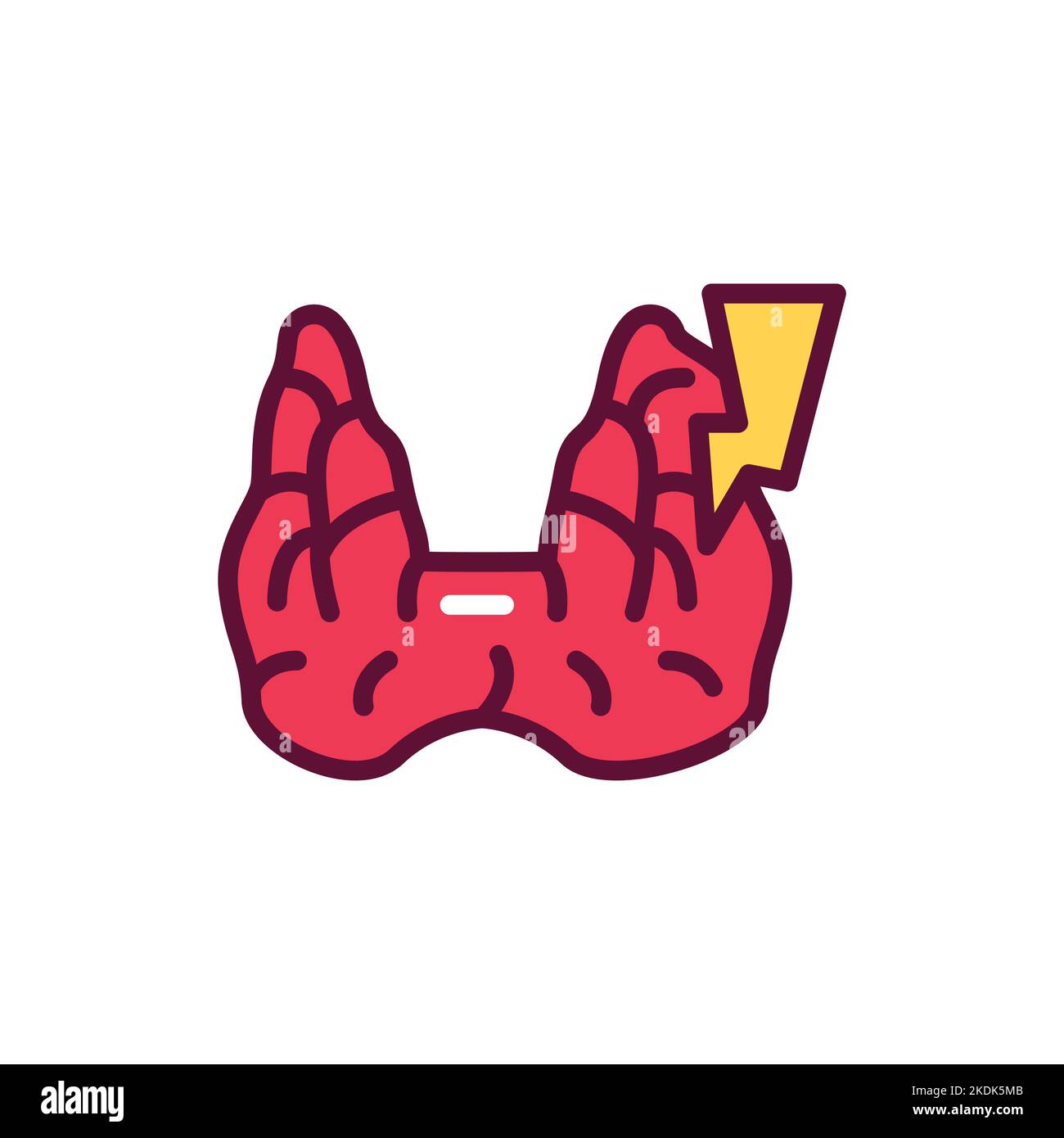 Hyperthyroidism doctor color line icon. Isolated vector element Stock ...