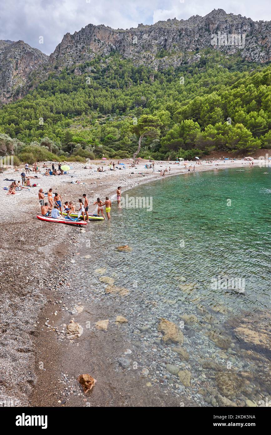 Mediterranean coast in Mallorca. Tuent cove. Balearic islands. Spain ...