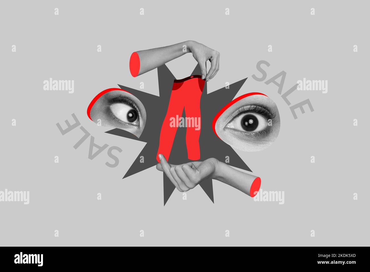 Creative photo 3d collage artwork poster of human eyes special offer ...