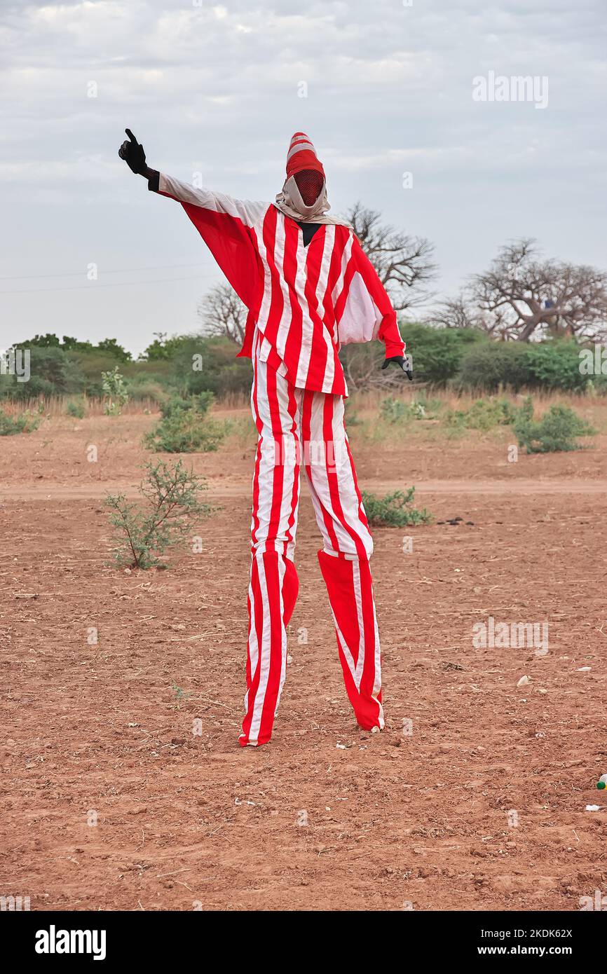 Faux lions, national dance of masks in Senegal, West Africa Stock Photo ...
