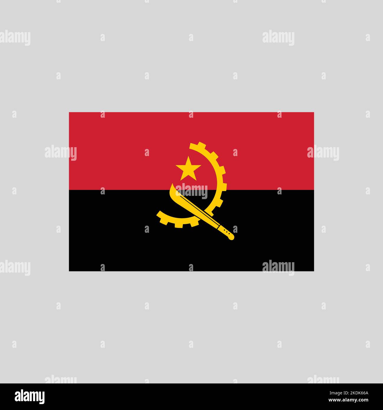 Flag of Angola color line element. Vector element for web page Stock ...