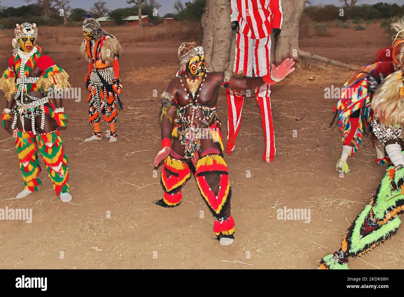 Faux lions, national dance of masks in Senegal, West Africa Stock Photo ...