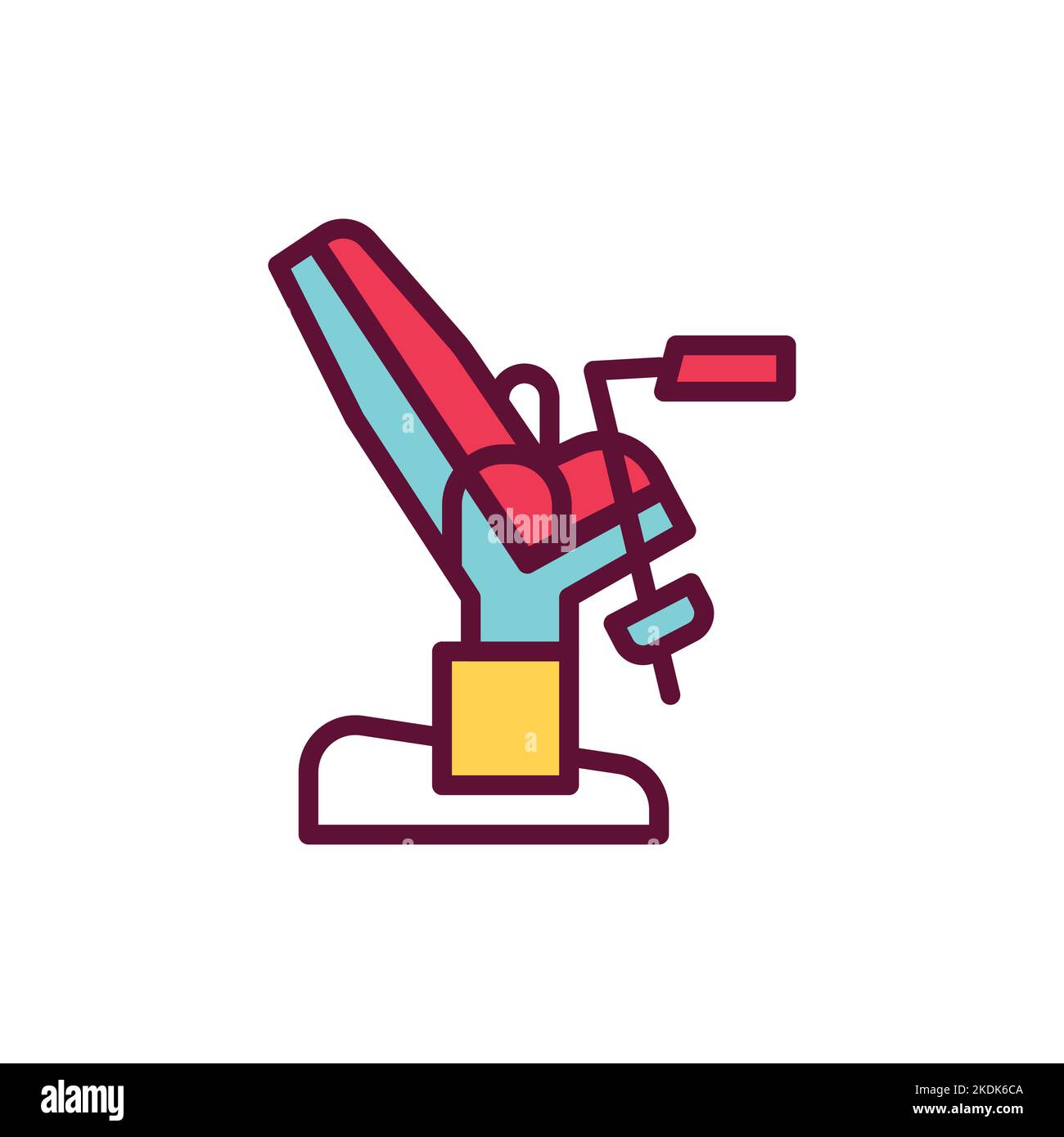 Gynecological chair line icon. Outline pictogram for web page Stock ...