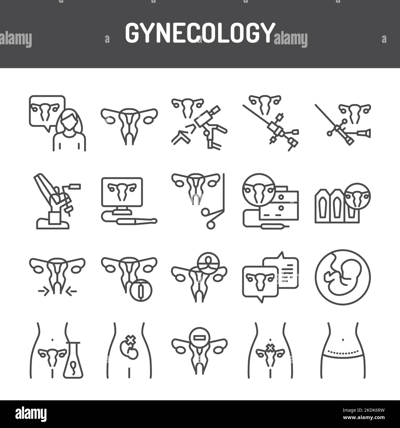 Vector medical icons isolated Black and White Stock Photos & Images - Alamy