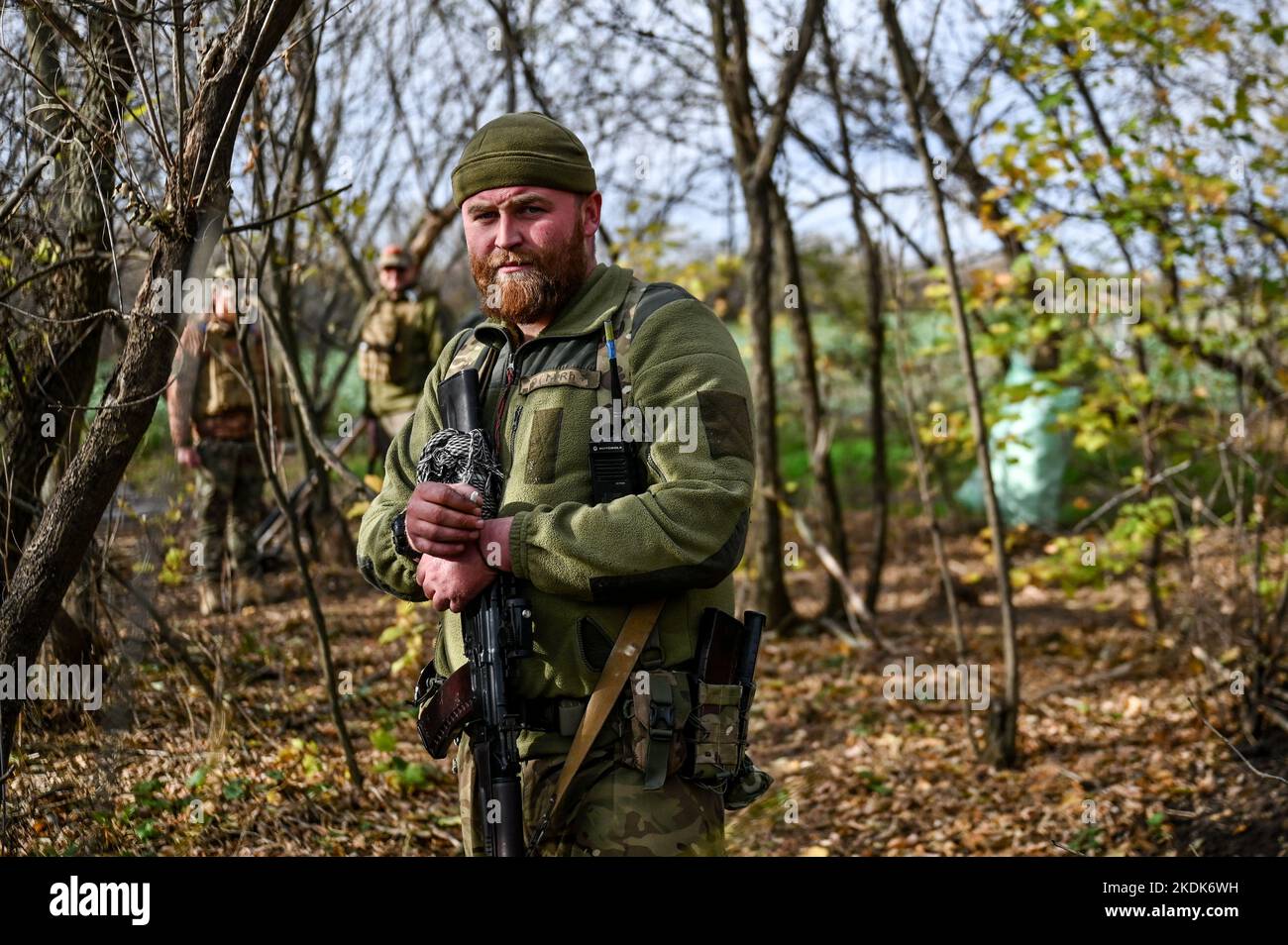 UKRAINE - NOVEMBER 3, 2022 - An armed serviceman of the Ukrainian Armed ...