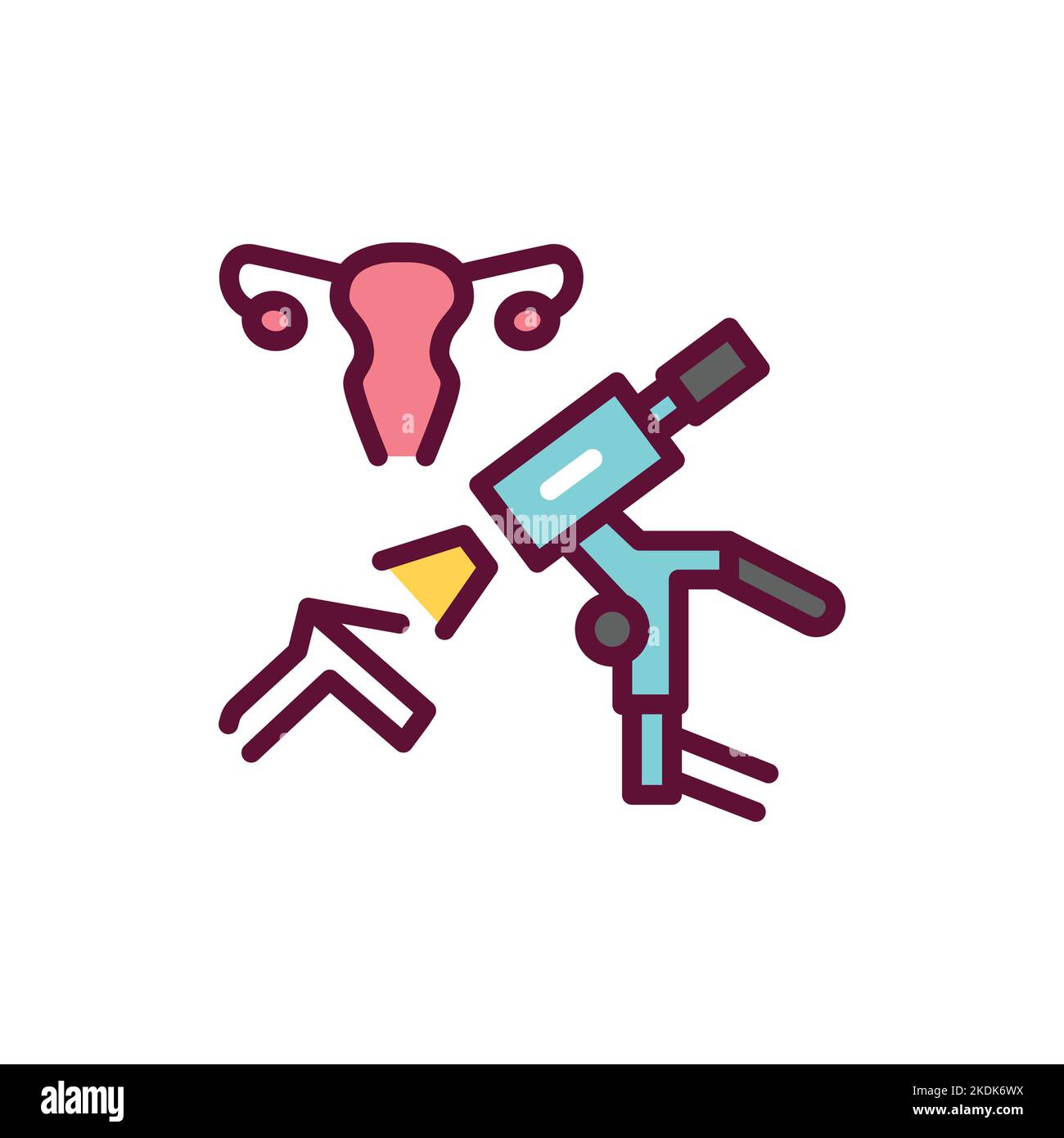 Colposcopy line icon. Outline pictogram for web page Stock Vector Image ...