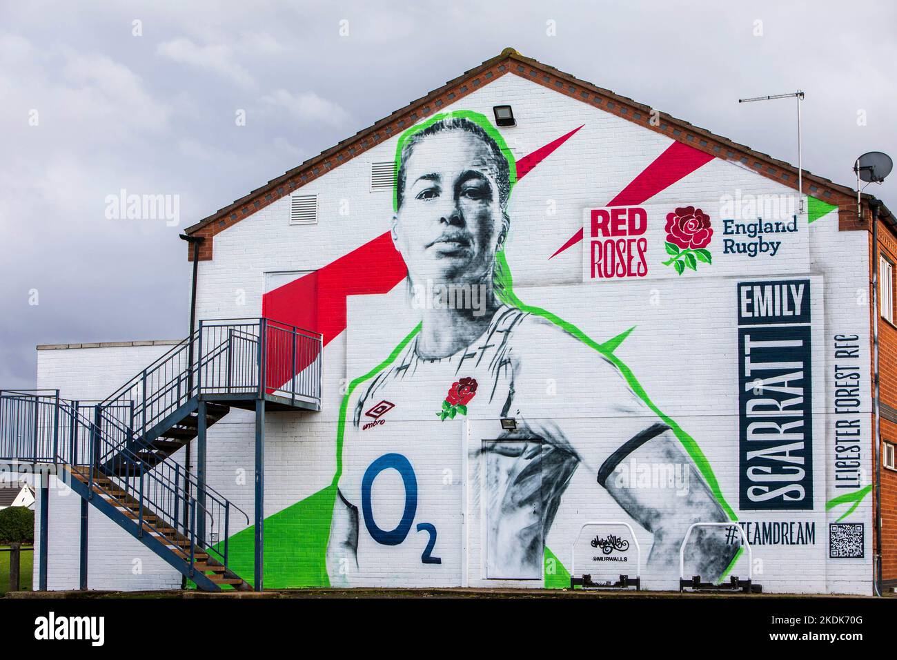 EDITORIAL USE ONLY A mural of England Rugby player, Emily Scarratt ...