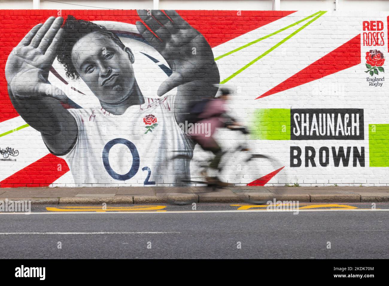 EDITORIAL USE ONLY A mural of England Rugby player, Shaunagh Brown ...