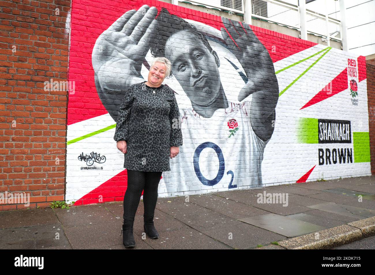 EDITORIAL USE ONLY Lesley Rickards, mother of England Rugby player ...