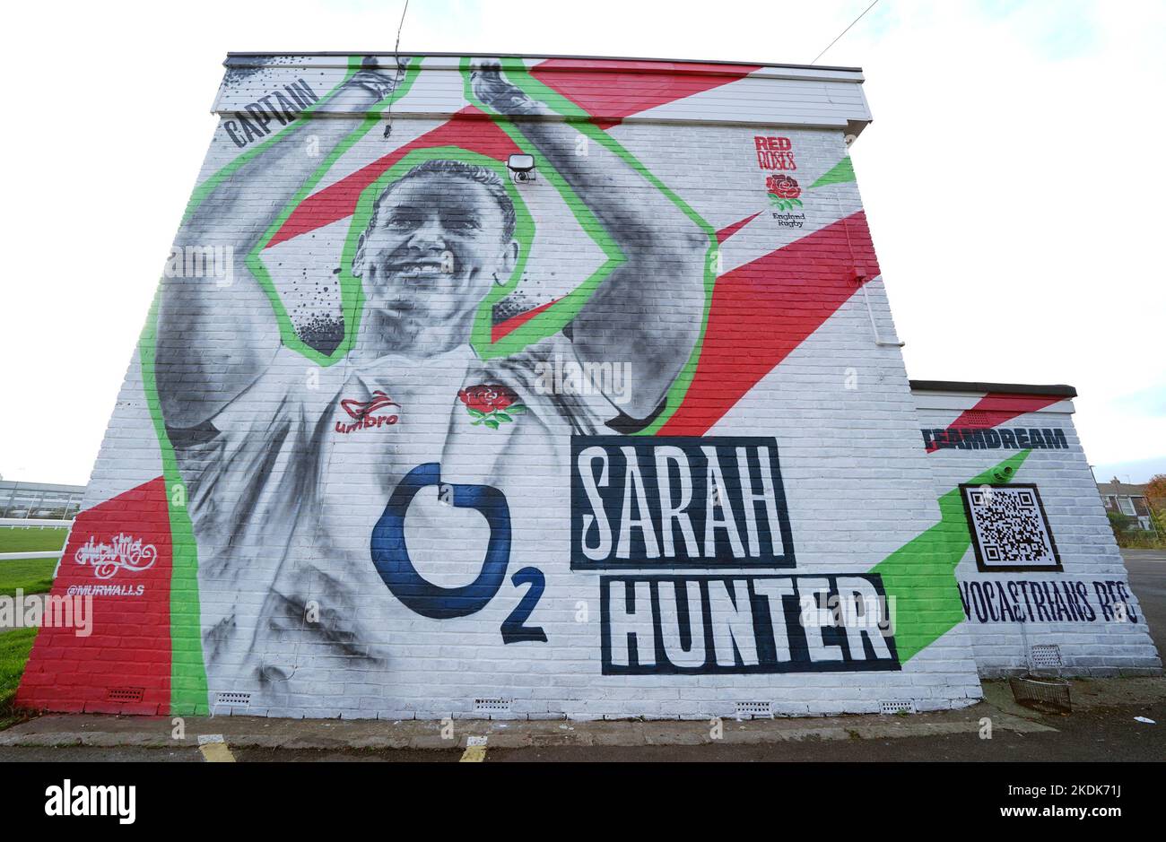 EDITORIAL USE ONLY A mural of England Rugby player, Sarah Hunter, commissioned by England Rugby ...