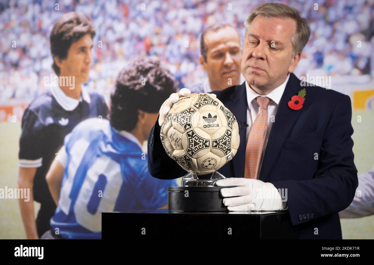 EDITORIAL USE ONLY Auctioneer Graham Budd at an event at Wembley ...