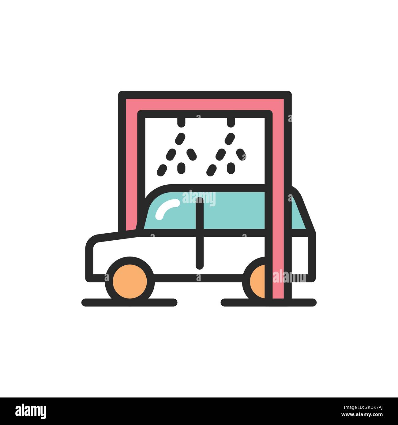 Street disinfection color line icon. Isolated vector element Stock ...