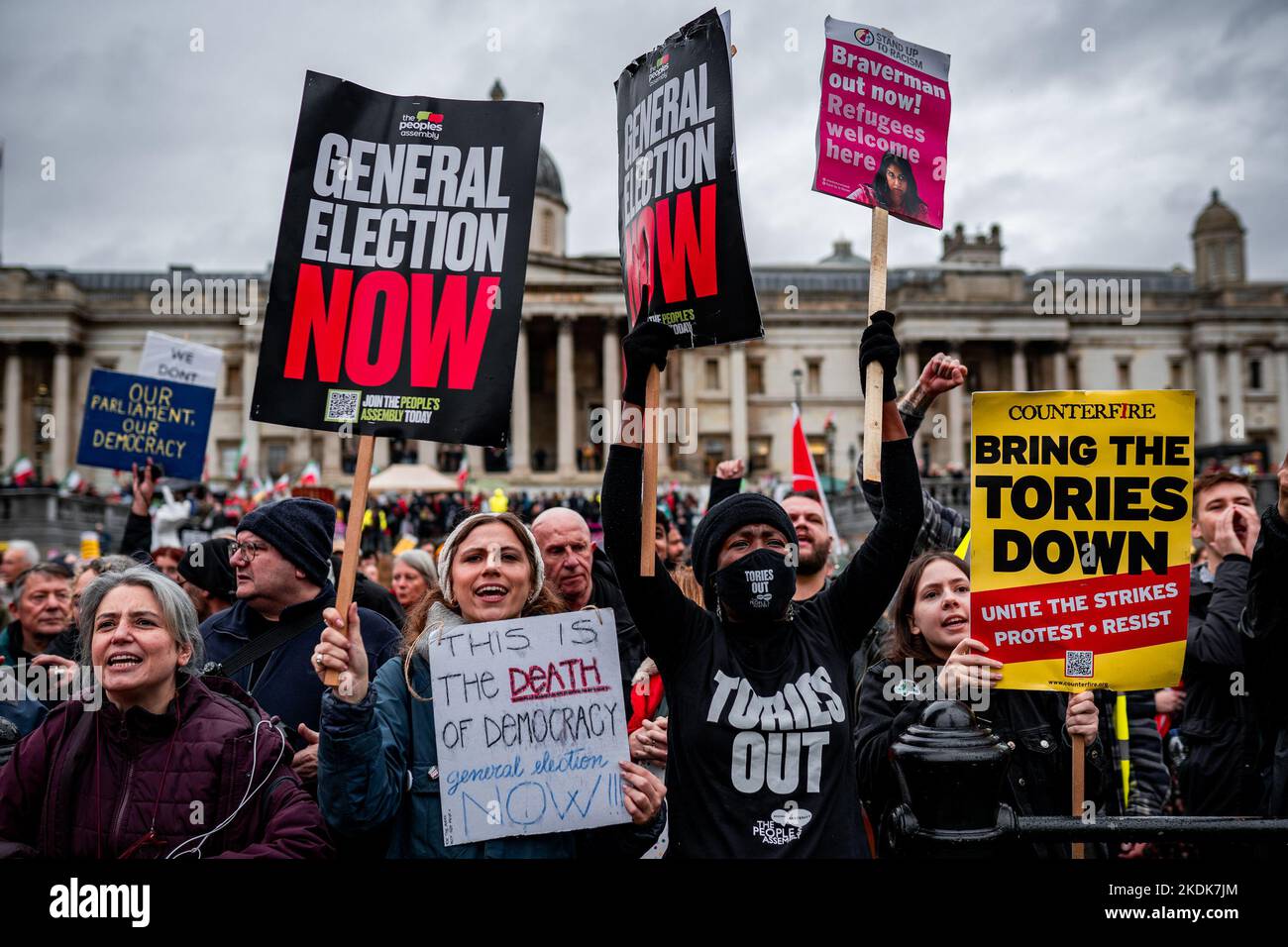 People's Assembly 'Tories Out' general election protests, London, 5 ...