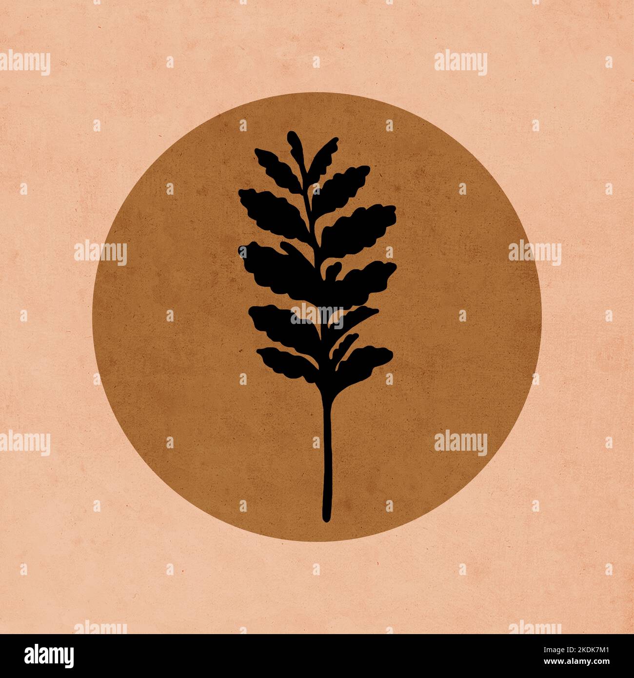 Printable trendy botanical card. Use for cover, wallpaper, wall art ...