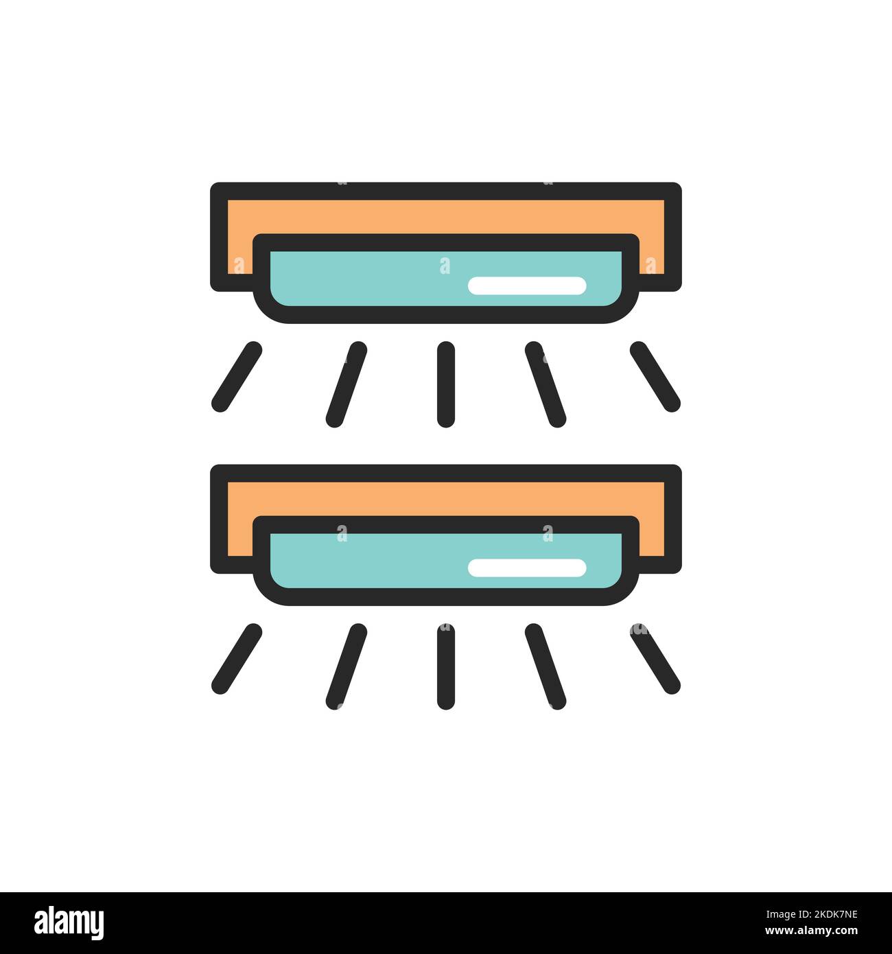 Uva lamp color line icon. Isolated vector element Stock Vector Image ...