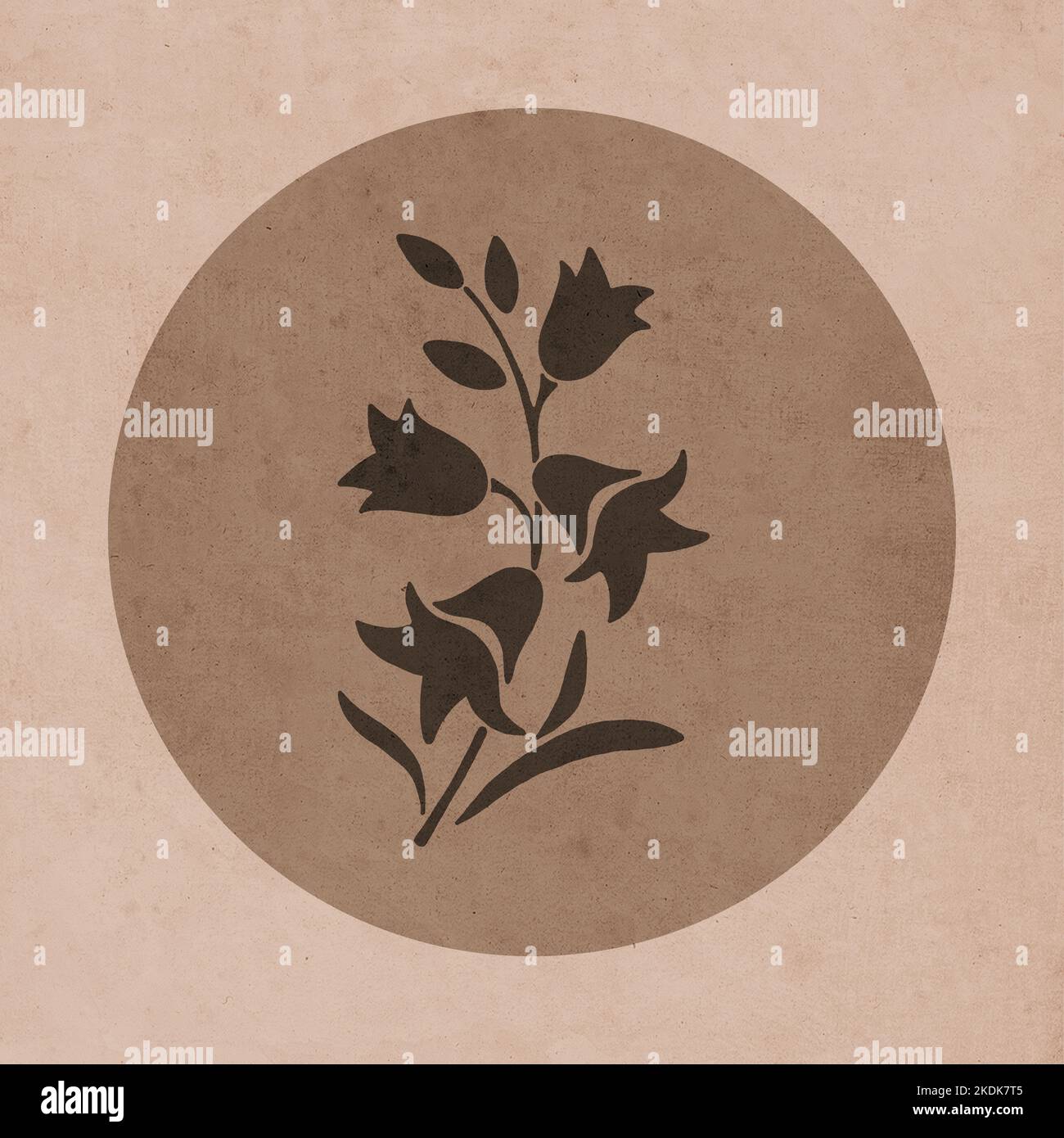 Printable trendy botanical card. Use for cover, wallpaper, wall art ...