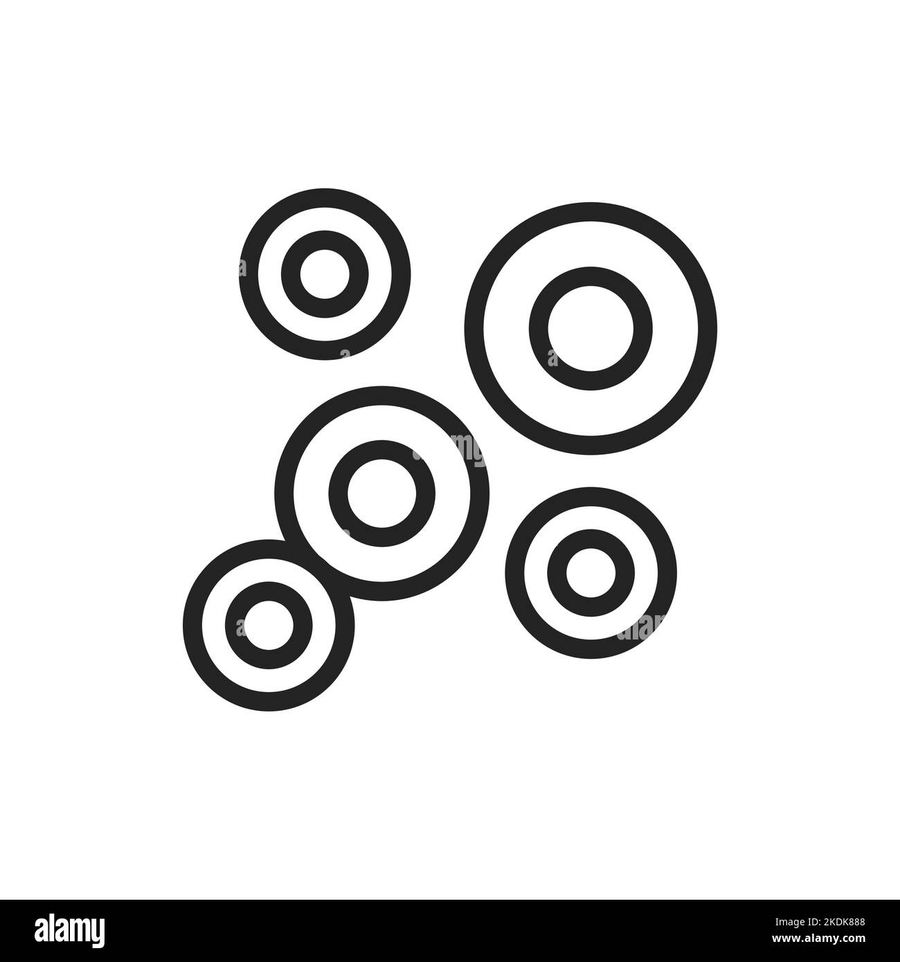 Original italian pasta Anelli color line icon. Isolated vector element ...