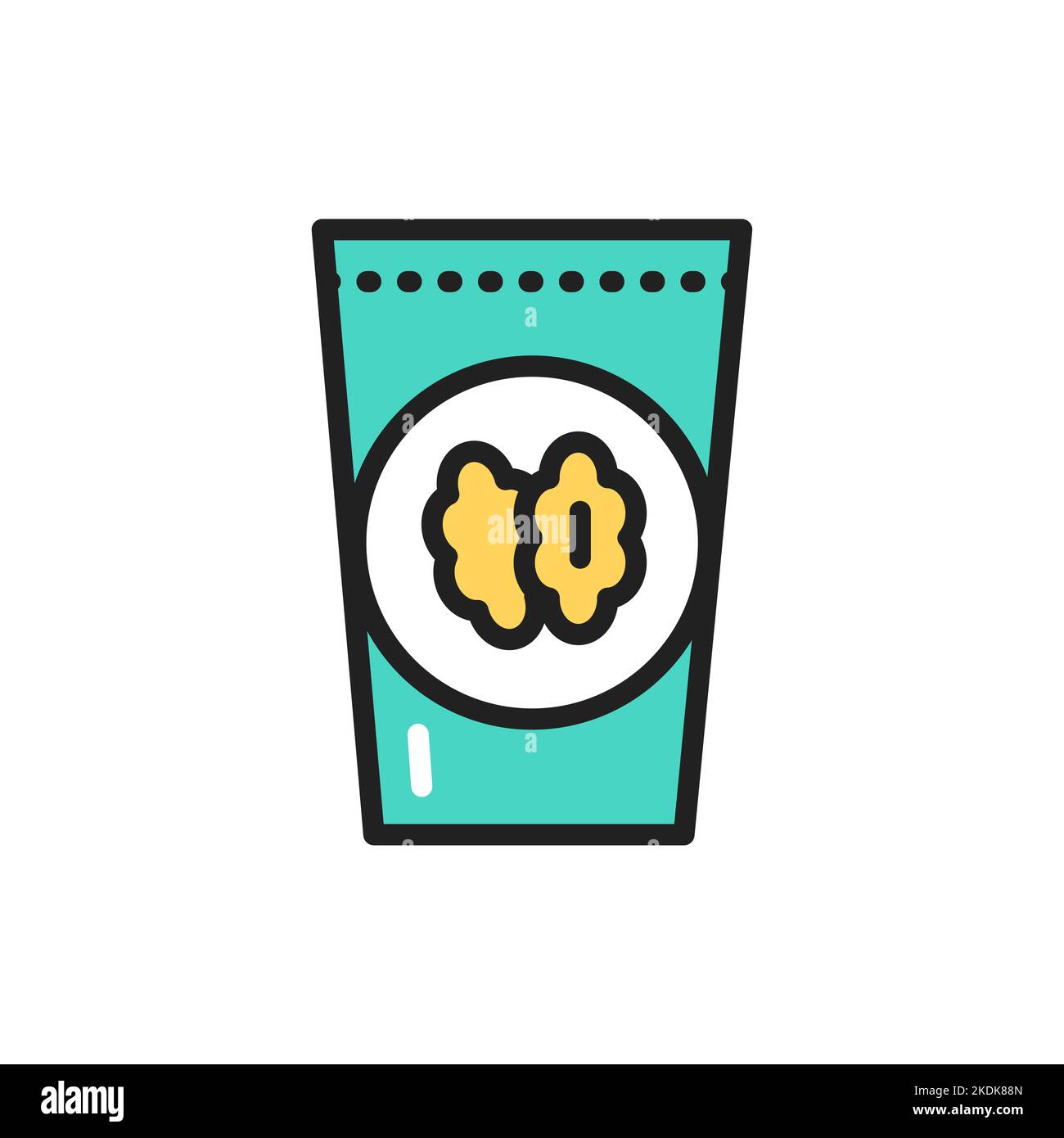 Organic oatmeal color line icon. Outline pictogram for web page, mobile ...