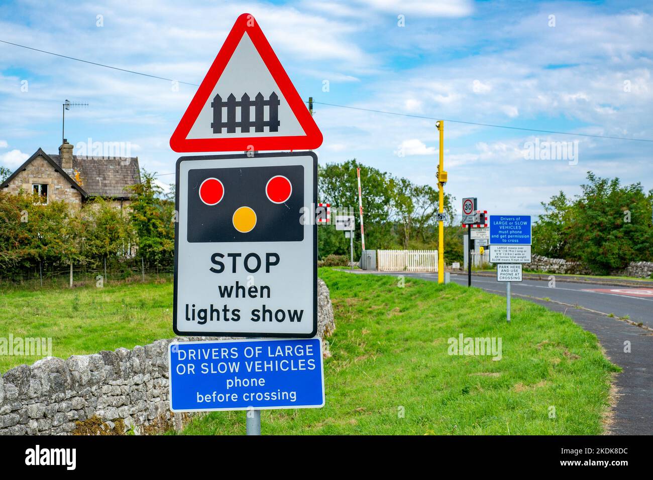 Railway warning signs hi-res stock photography and images - Alamy