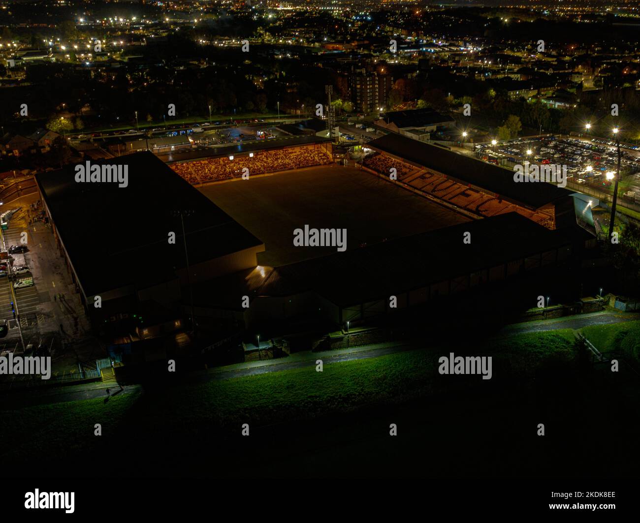 Vale Park, Port Vale Football Club Aerial Drone Long Exposure Photos of ...