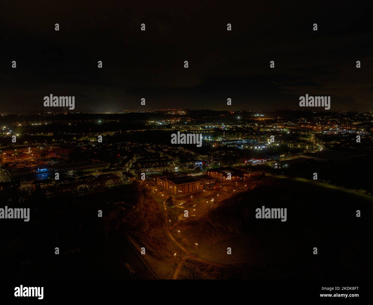 Vale Park, Port Vale Football Club Aerial Drone Long Exposure Photos of ...