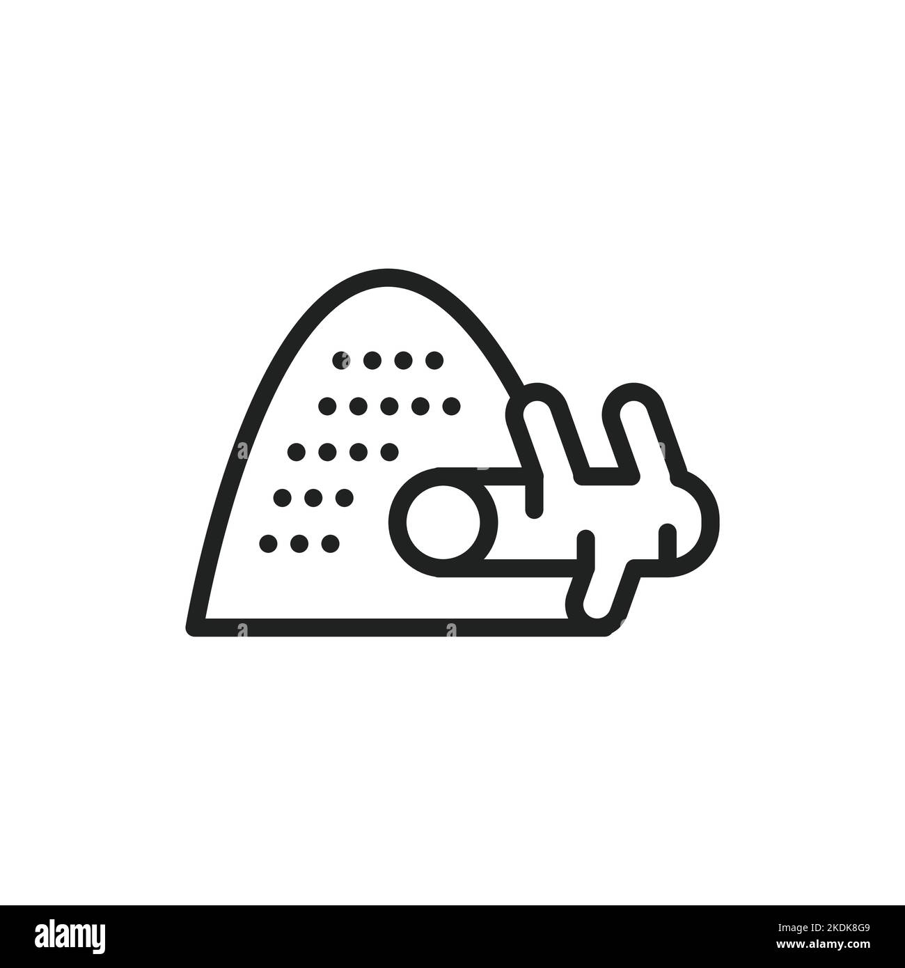 Organic turmeric powder line icon. Outline pictogram for web page Stock ...