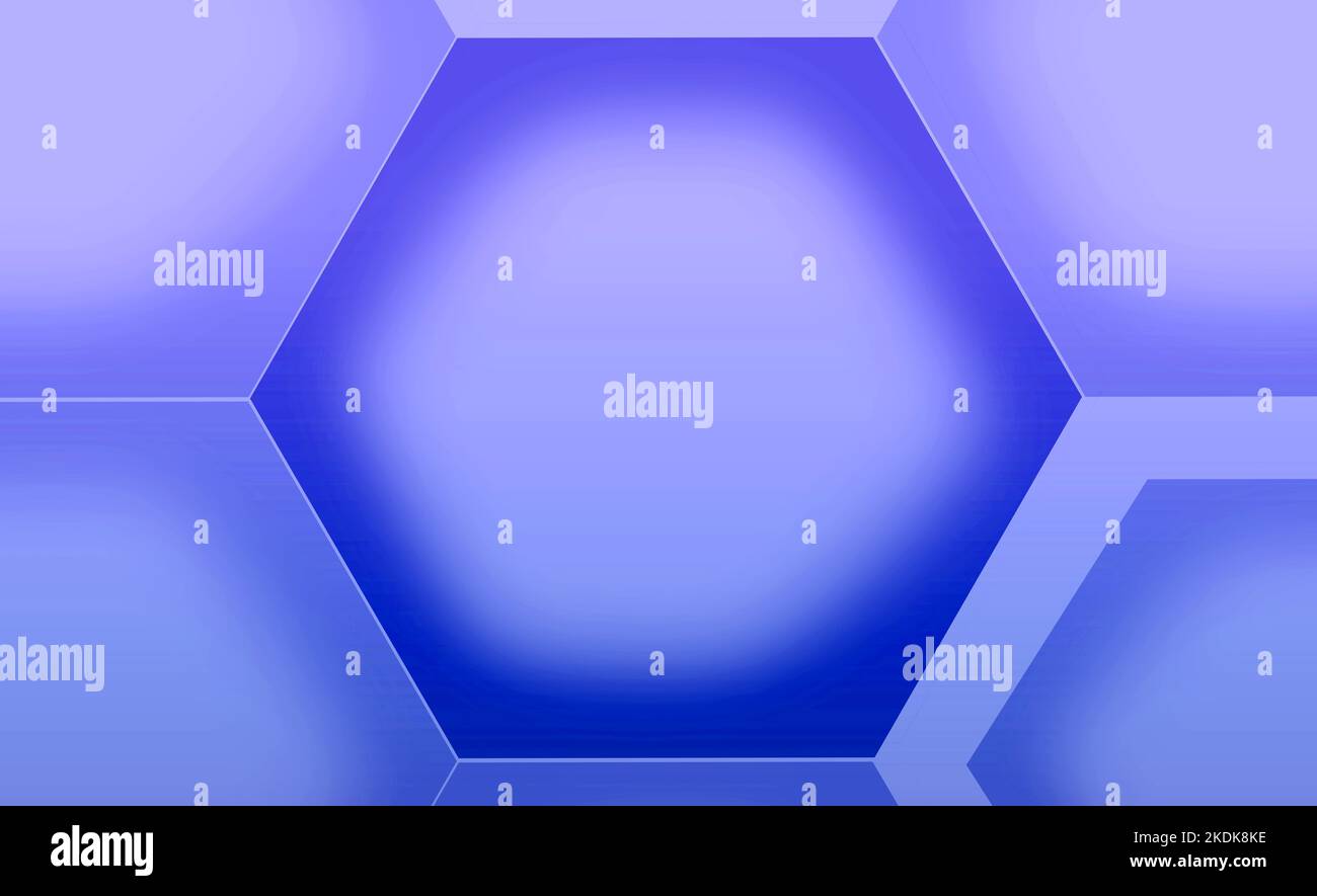 Royal blue hexagon hi-res stock photography and images - Alamy