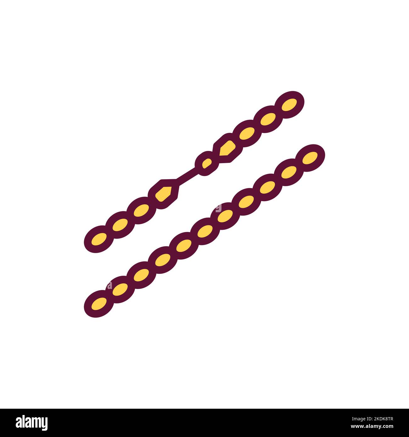 Gold chain line icon. Isolated vector element Stock Vector Image & Art ...