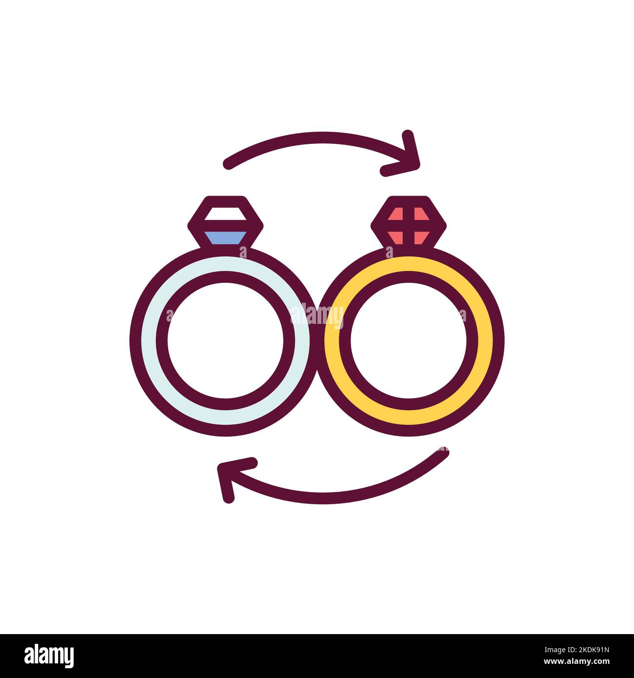 Ring exchange Stock Vector Images - Alamy