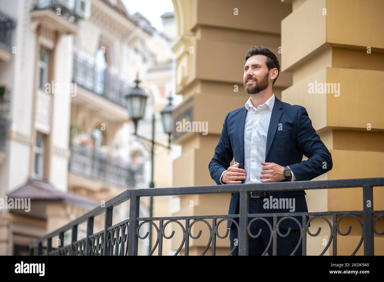 Businessman having an appointment and looking anticipated Stock Photo ...