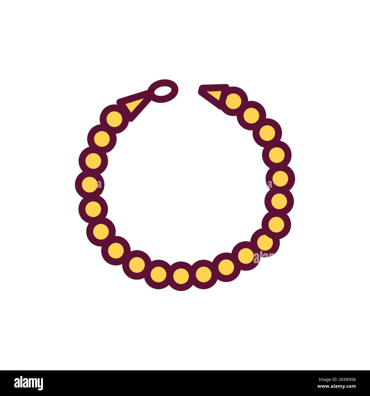 Bracelet line icon. Isolated vector element Stock Vector Image & Art ...