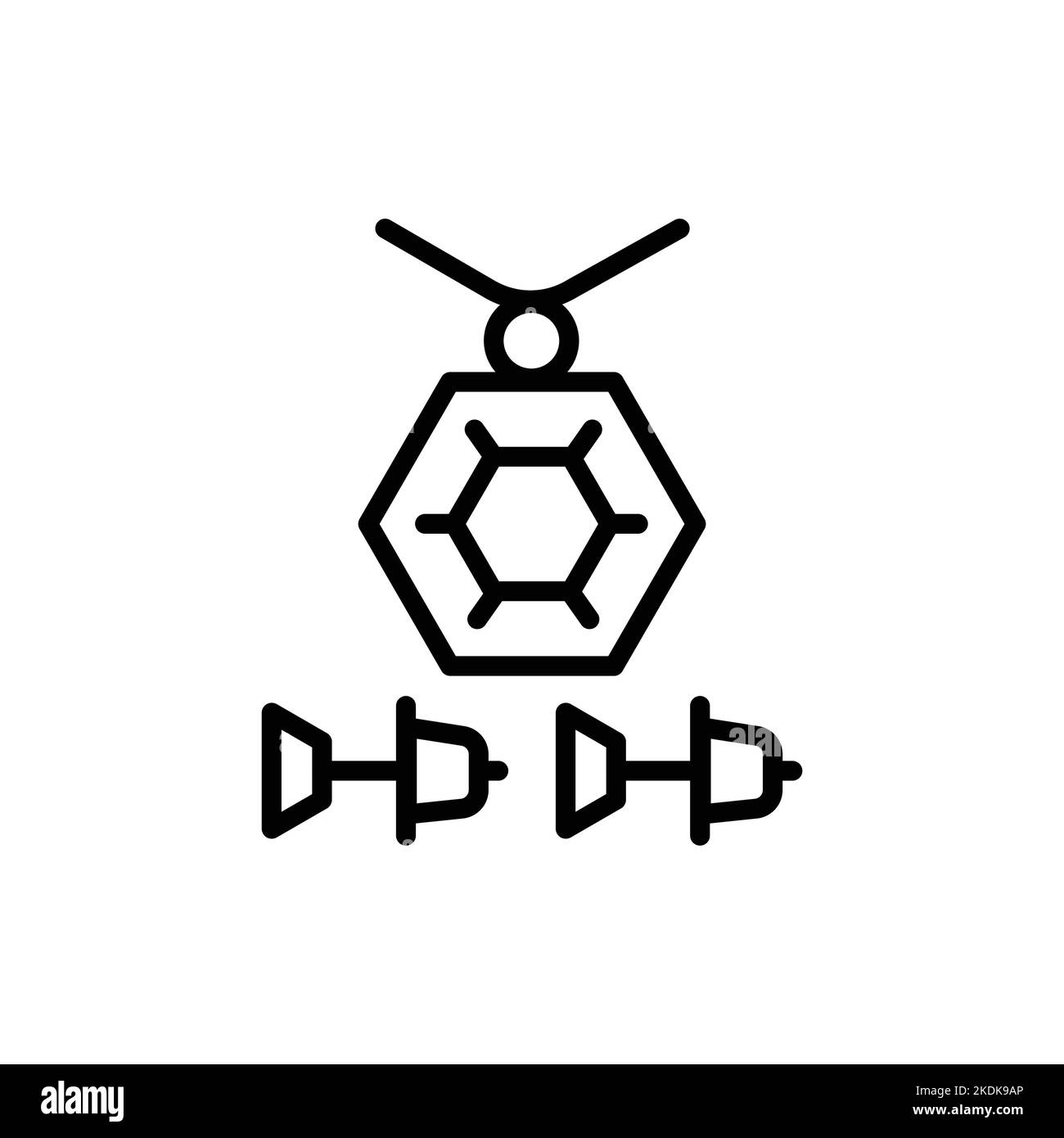 Set chain and earrings line icon. Isolated vector element Stock Vector ...