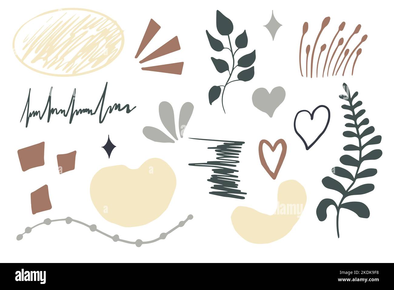 Set Trendy aesthetic organic shapes abstract splodge elements textured ...