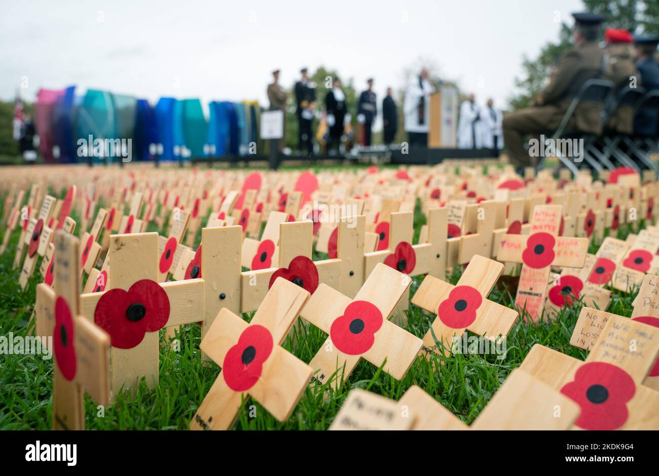 Tributes are planted during the official opening of the 2022 Royal ...
